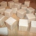 Unfinished Wood Blocks,26 Wood Baby Blocks 1 1/2" Square With Wood ...