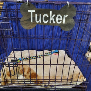 Personalized Crate Sign, Customized Dog Crate Name Plate, Dog Crate ...