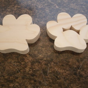 10 Unfinished Wood Dog Paw Print, Wooden Dog Paw Shape, Wooden Dog Paw ...