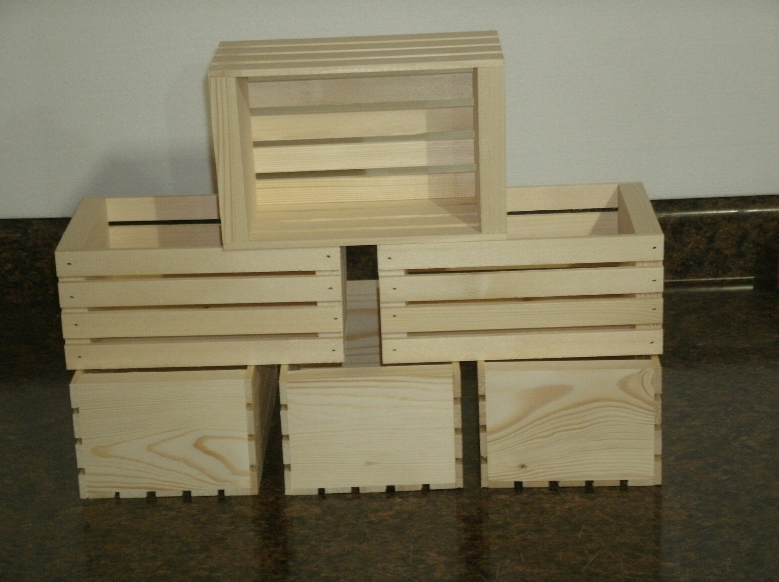 6 a Unfinished Wooden Crates Small Wood Crate - Etsy