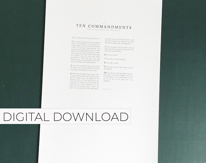 THE TEN COMMANDMENTS Print 8x10 Catholic Picture Print From Italy - Etsy