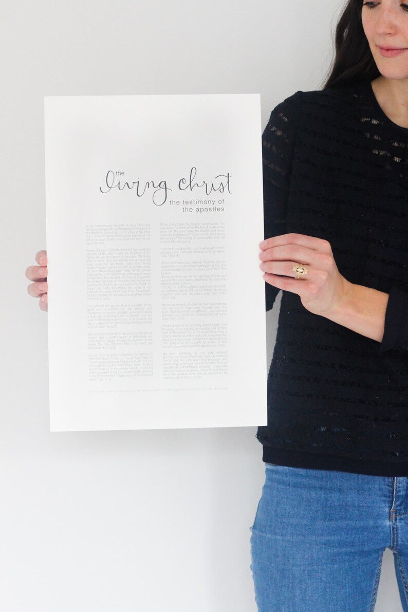 The Living Christ Hand-lettered LDS Print Calligraphy - Etsy