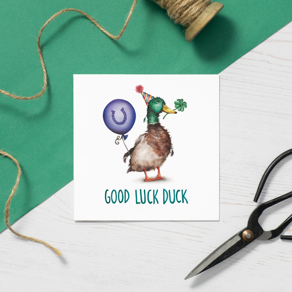 Funny Good Luck Duck Card New Job Northern Card | Etsy UK