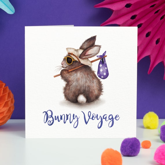 Bunny Bon Voyage Card Funny Leaving New Job Sorry - Etsy UK