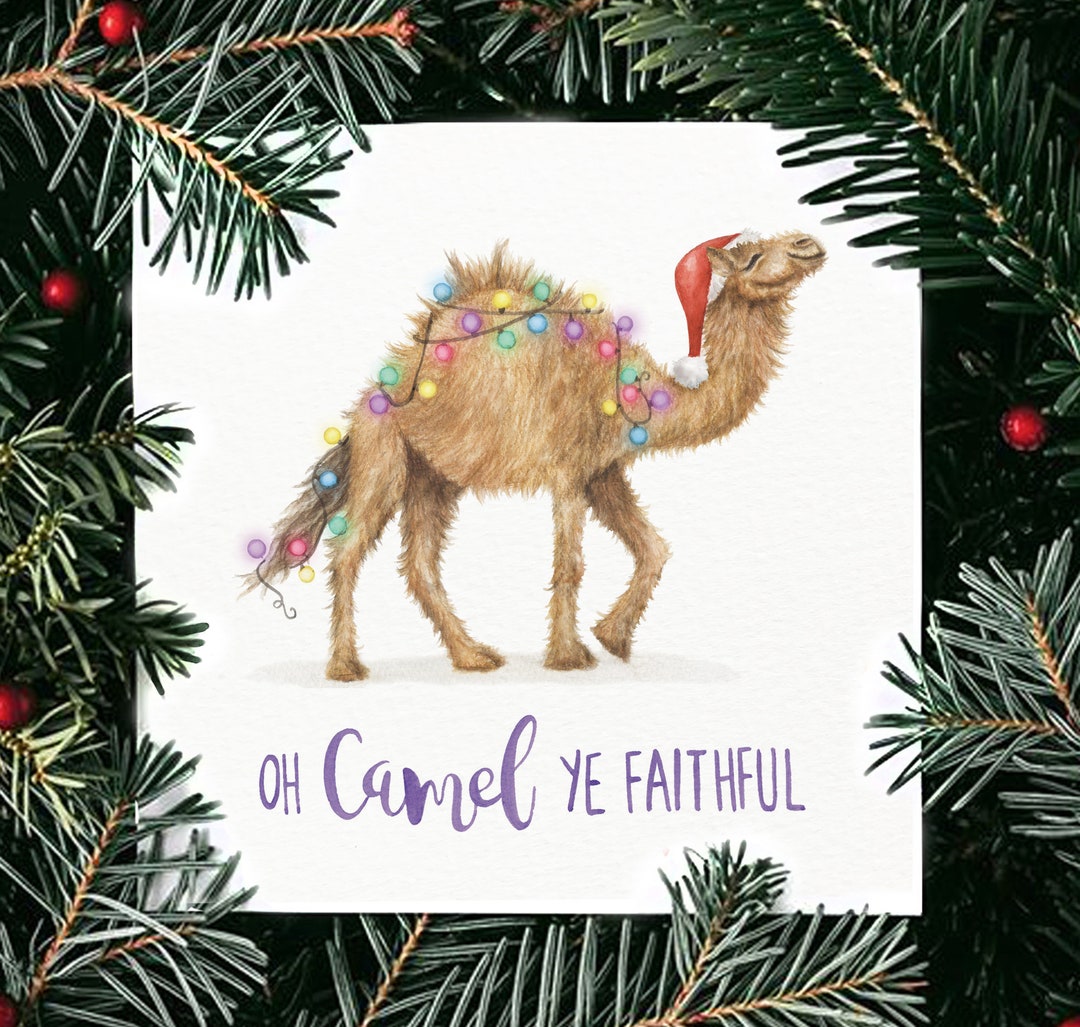 Funny Camel Christmas Card | Alternative, Festive Hymn Card - Etsy UK