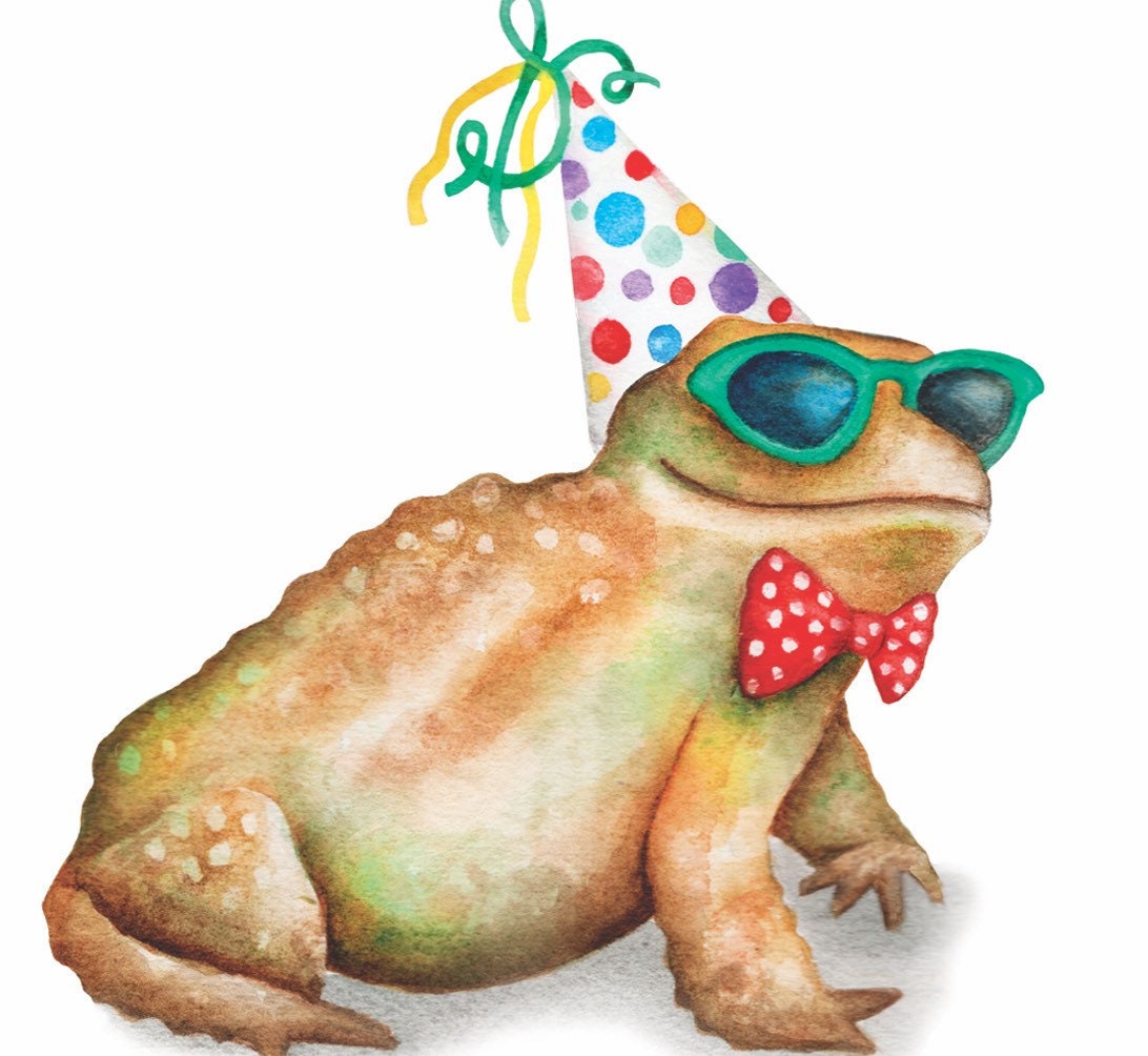 Funny Toad Birthday Card Toadally Awesome Quirky Frog Card - Etsy UK
