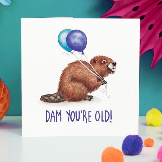 Damn You're Old Funny Old Age Birthday Card Cheeky - Etsy UK