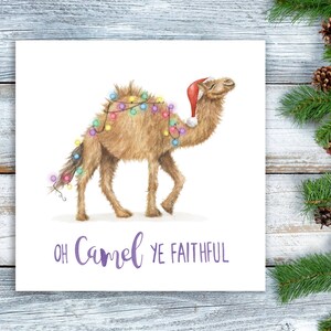Funny Camel Christmas Card | Alternative, Festive Hymn Card - Etsy UK