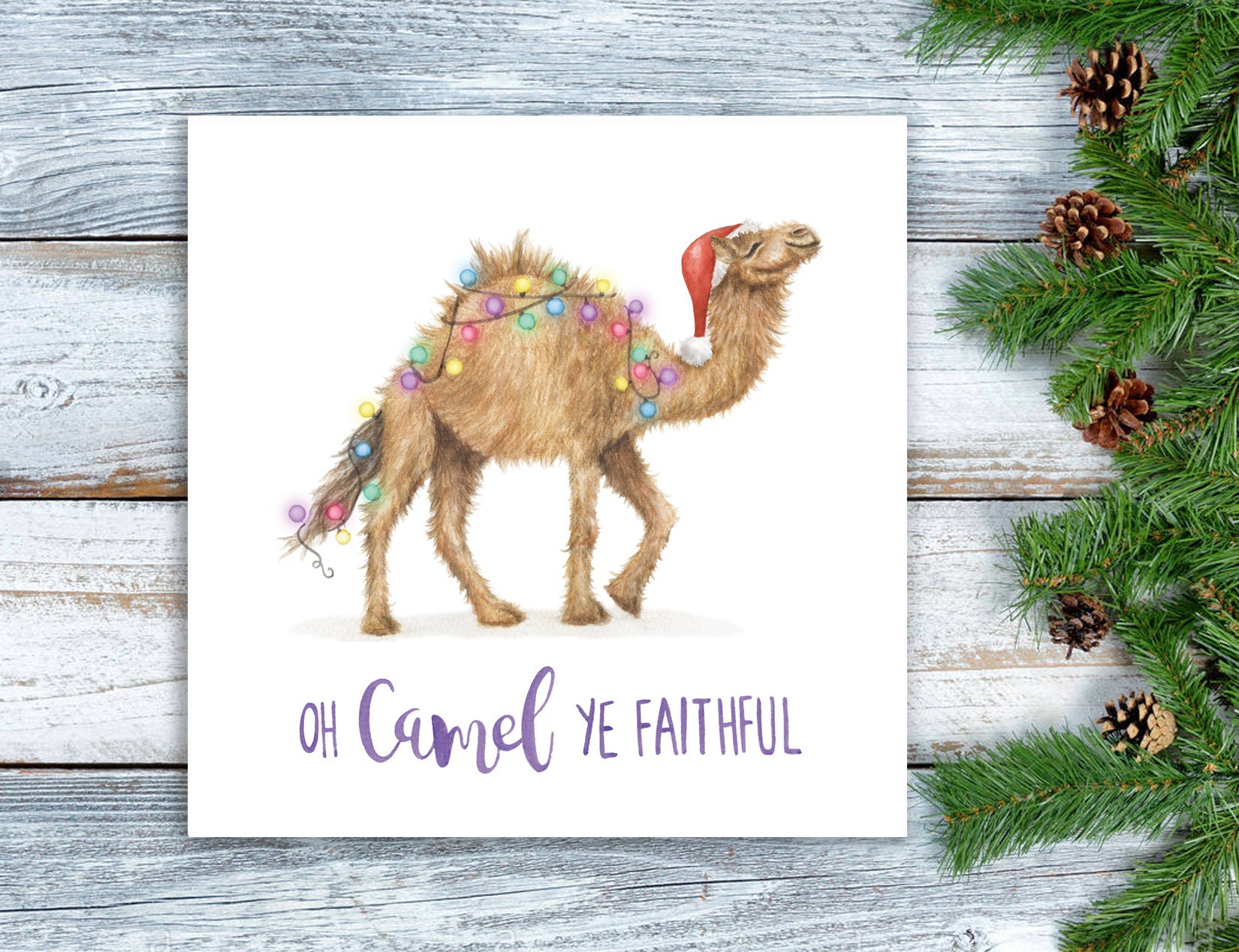 Funny Camel Christmas Card Alternative Festive Hymn Card - Etsy UK