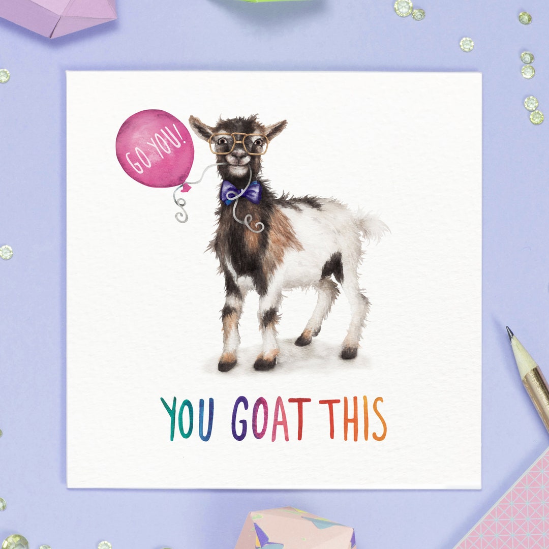 You Goat This | Funny Good Luck Card | Driving, Theory Test Exam New ...