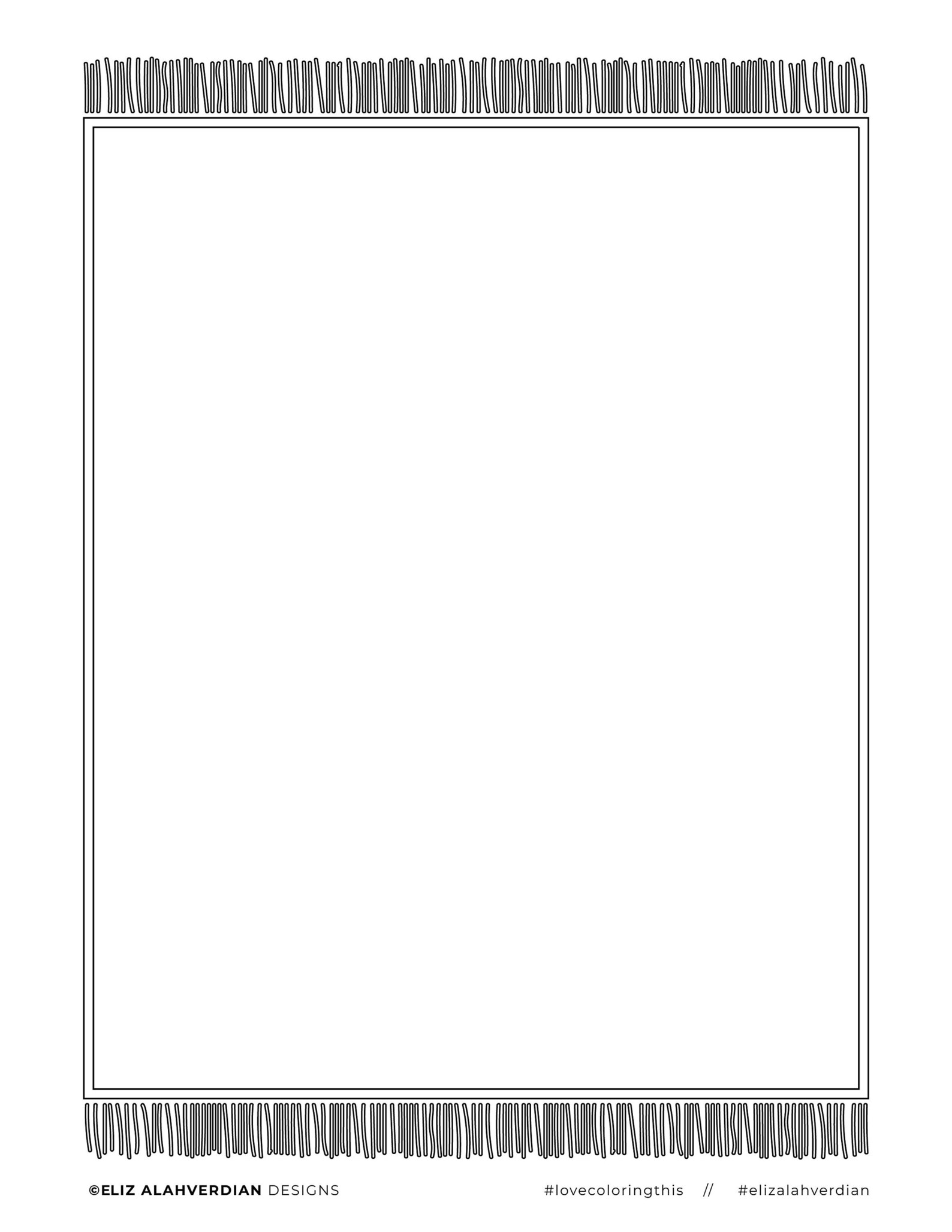 Blank Rug (you Color Fringe) >> Coloring Page >> Download and Print - Etsy