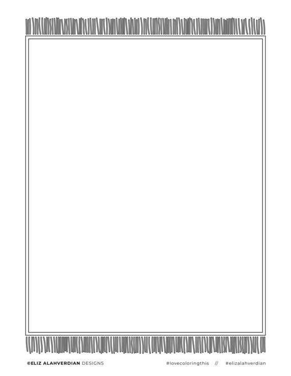 Blank Rug you Color Fringe Coloring Page | Etsy