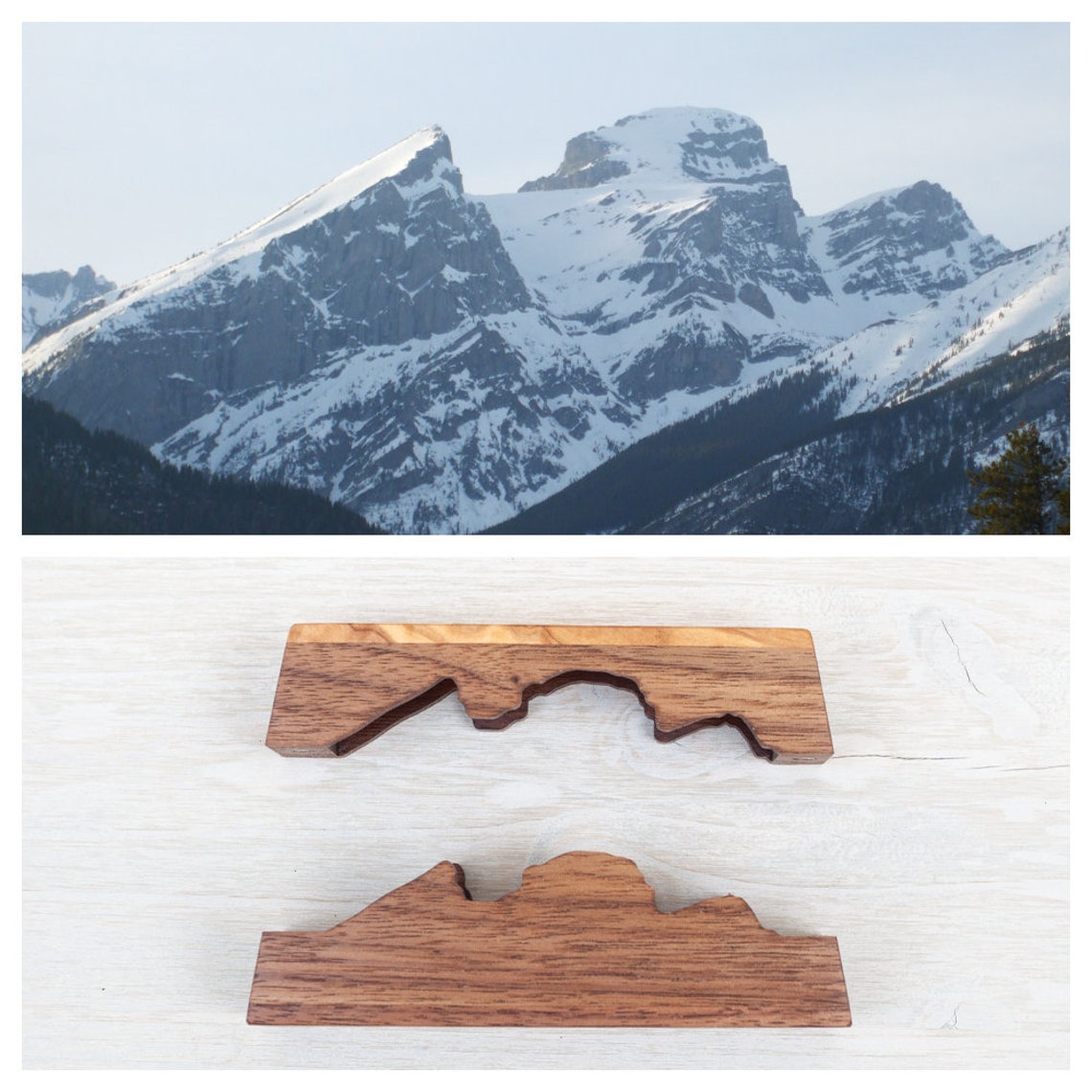 Mountain Ring Box, Three Sisters Fernie Mountain Range - Wedding Ring ...