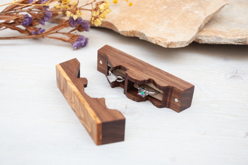 Mountain Ring Box, Three Sisters Fernie Mountain Range - Wedding Ring ...