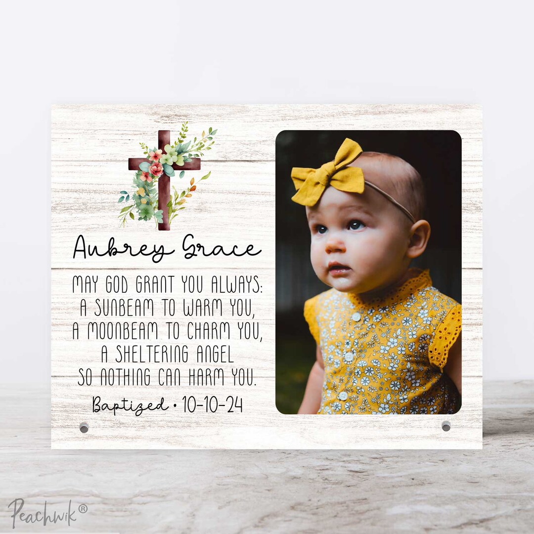 Baptism Gift Baby Baptism Cross Gift Godparent Gift Personalized ...
