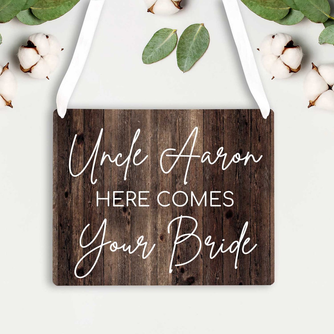 Here Comes Your Bride Wedding Sign Ring Bearer Sign Flower Girl Sign ...