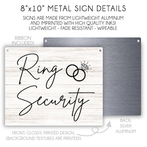 Ring Bearer Wedding Sign Ring Security Funny Ring Bearer Sign Flower ...