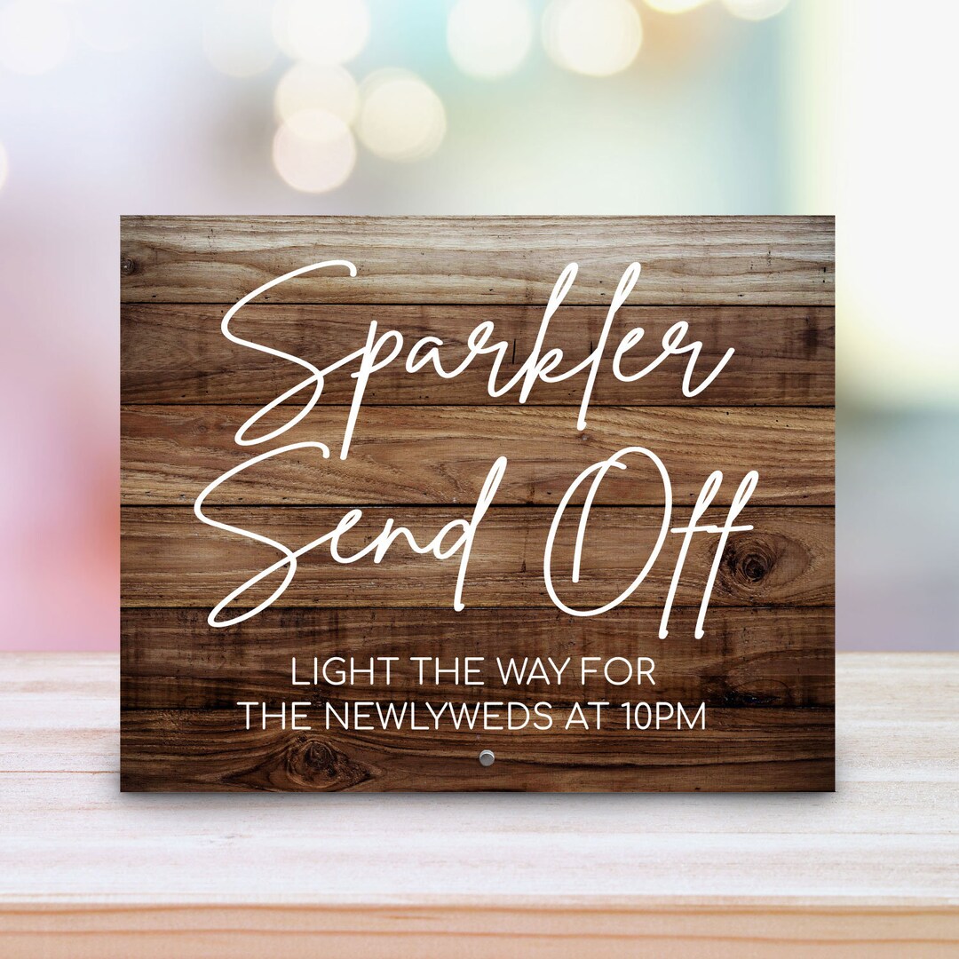 Sparkler Send off Wedding Sign Sparklers Wedding Sign 8x10 - Etsy