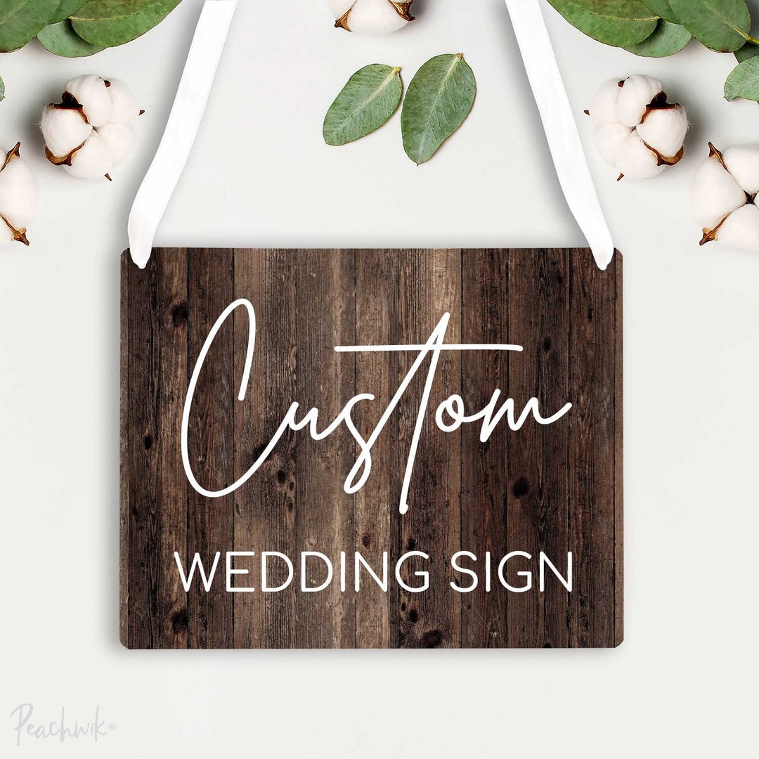 Custom Wedding Sign Personalized Metal Wedding Hanging Sign Design Your ...