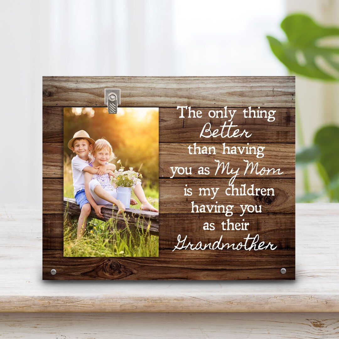 Grandmother Gift Grandma Photo Gift Frame Mother's Day Gift the Only ...