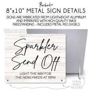 Sparkler Send off Wedding Sign Sparklers Wedding Sign 8x10 Metal ...