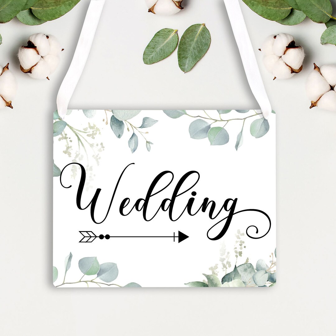 Wedding Arrow Directional Sign Custom Metal Wedding Sign Wedding ...