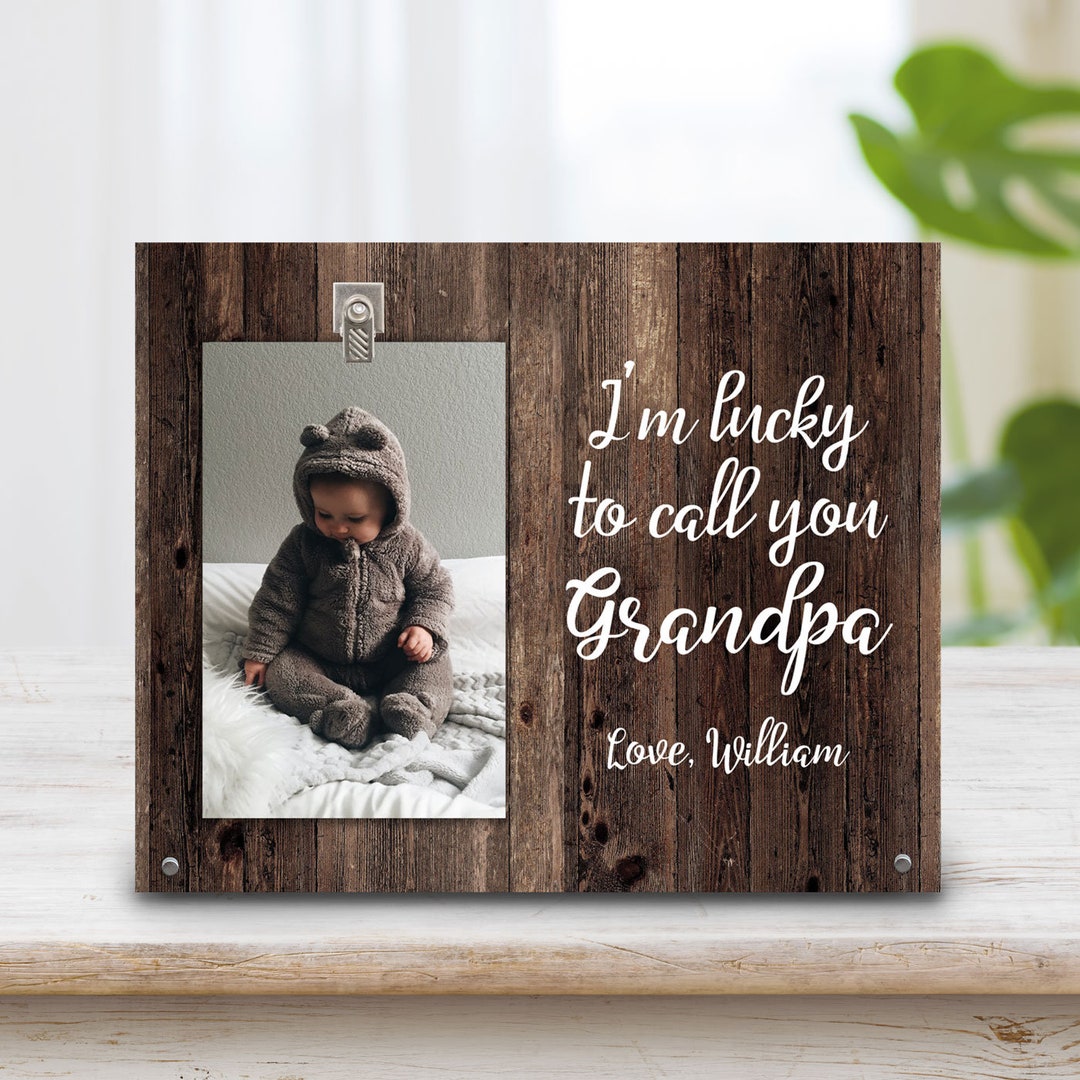 Grandparent Gift New Grandparent Gift Frame I'm Lucky to Call You ...