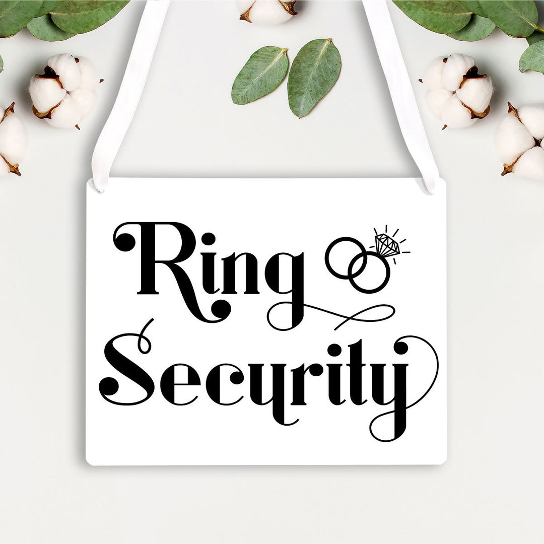 Ring Bearer Metal Wedding Sign Ring Security Funny Ring Bearer Sign ...