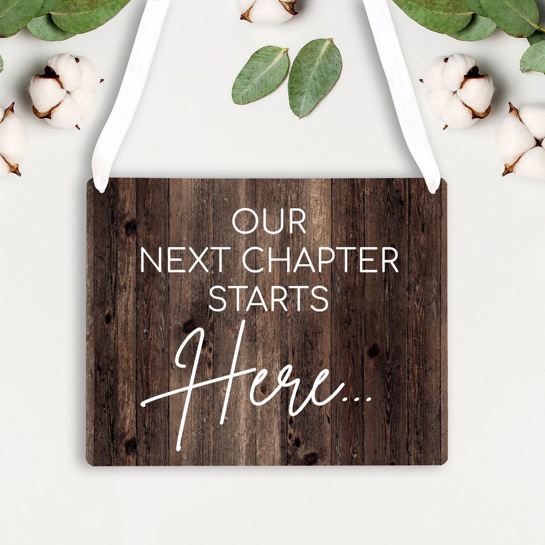 Wedding Aisle Sign Our Next Chapter Starts Here Wedding Aisle Sign ...