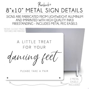 Wedding Flip Flops Sign Dancing Feet Wedding Sign 8x10 Metal Wedding ...