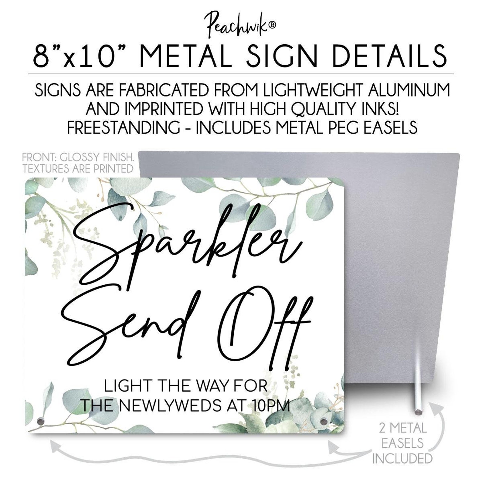 Sparkler Send off Wedding Sign Sparklers Wedding Sign 8x10 Metal ...