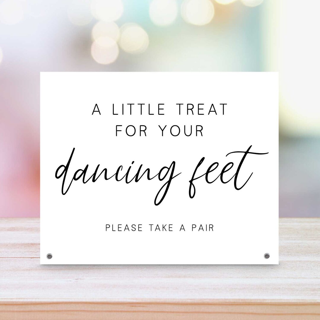 Wedding Flip Flops Sign Dancing Feet Wedding Sign 8x10 Metal Wedding ...