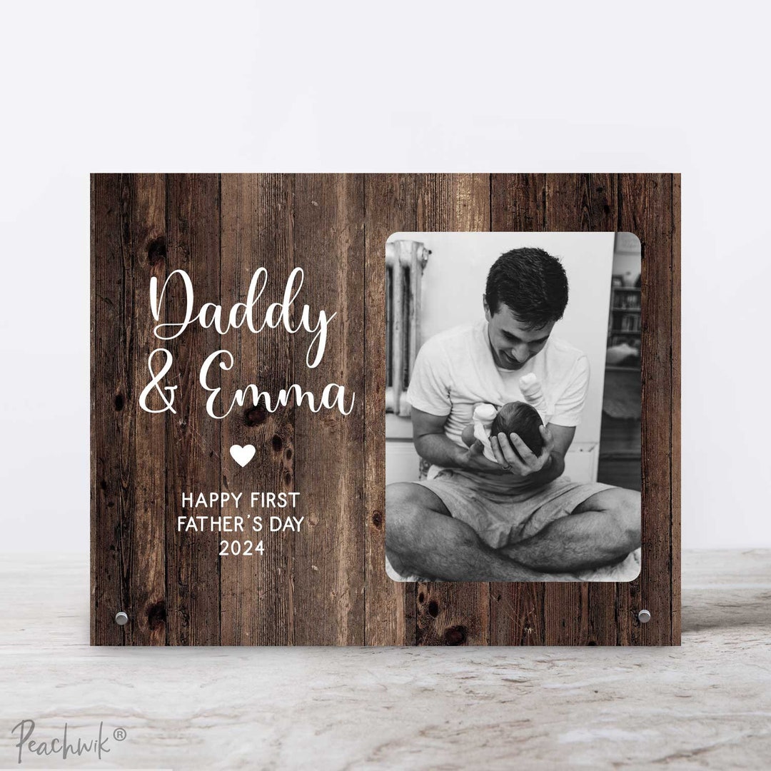 First Father's Day Photo Gift New Dad Gift Father Gift New Dad Metal ...