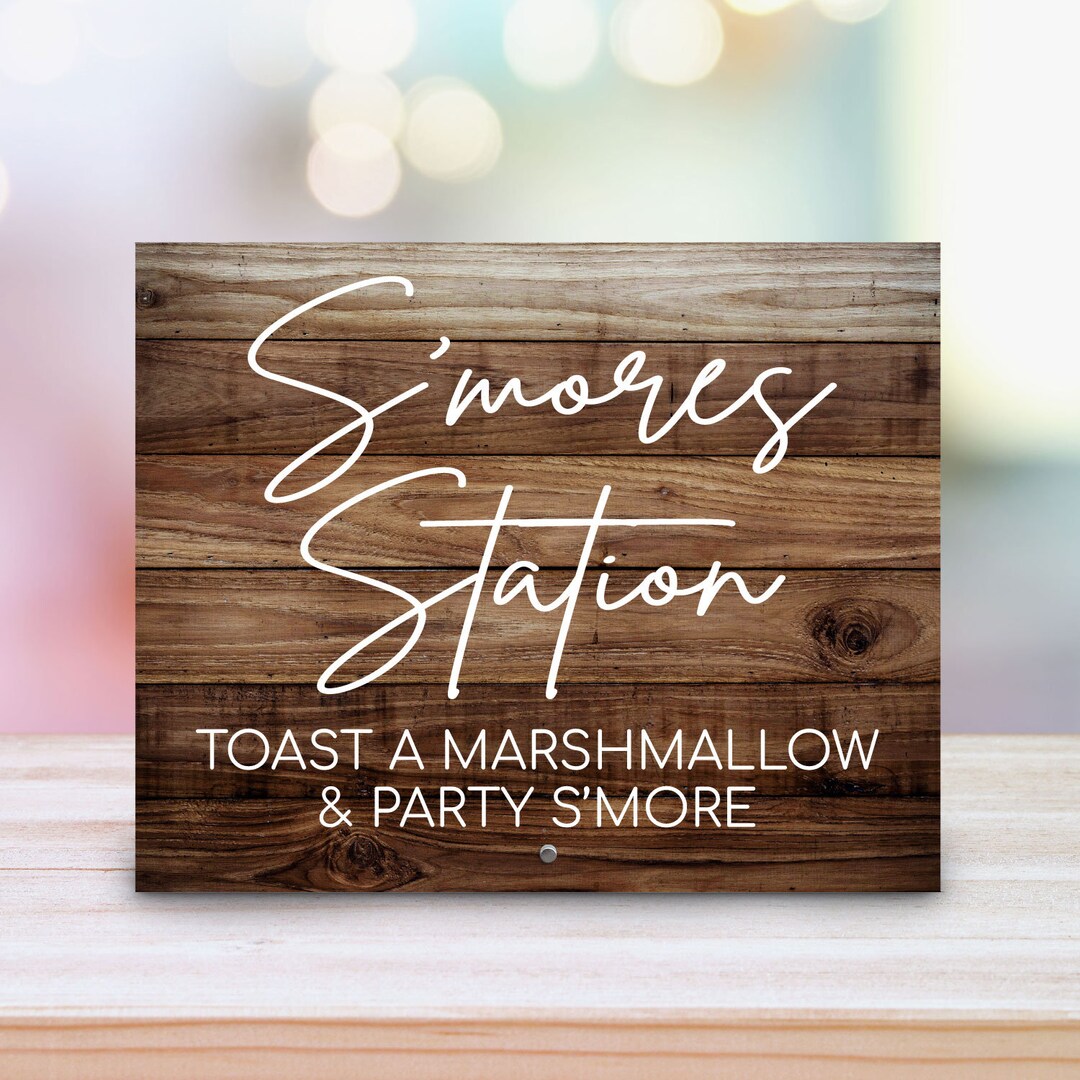 Smores Station Party Sign S'mores Station Wedding Sign - Etsy