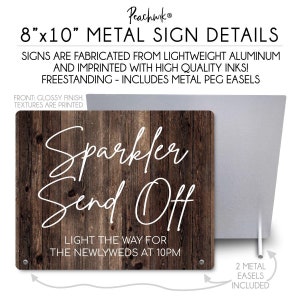 Sparkler Send off Wedding Sign Sparklers Wedding Sign 8x10 Metal ...