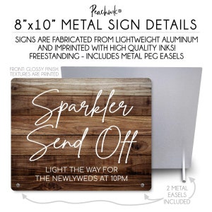 Sparkler Send off Wedding Sign Sparklers Wedding Sign 8x10 Metal ...