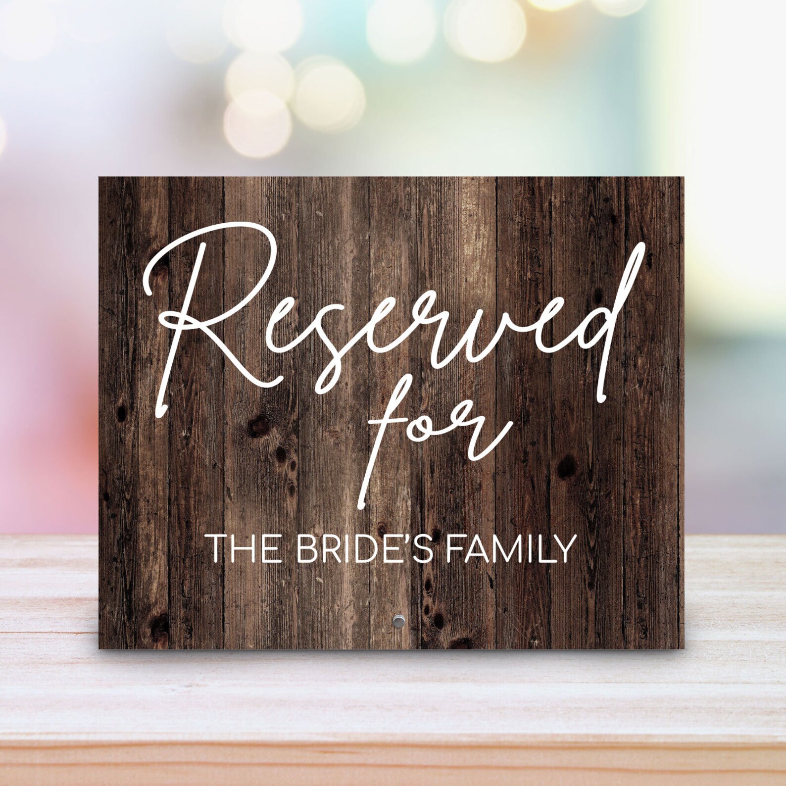 Reserved Table Wedding Sign Personalized 8x10 Wedding Sign - Etsy