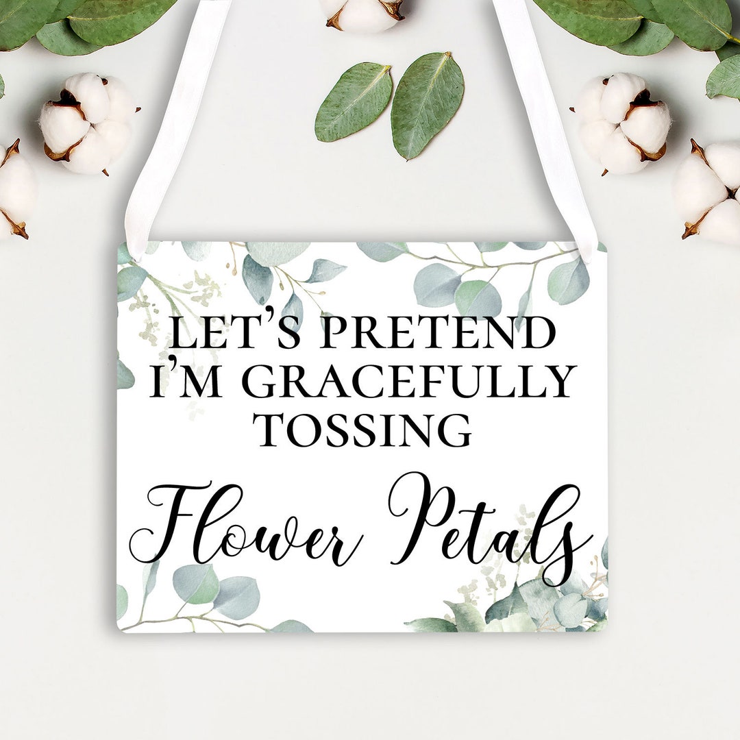 Flower Girl Wedding Sign Flower Tossing Alternative Funny Flower Girl ...
