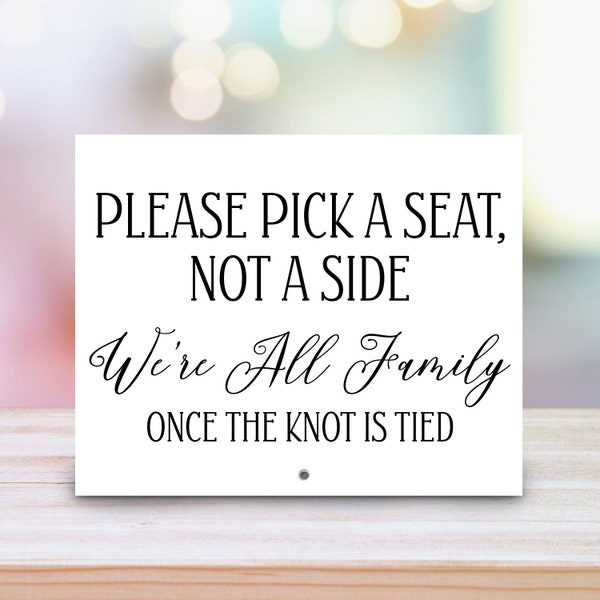 Pick a Seat Not Side - Etsy
