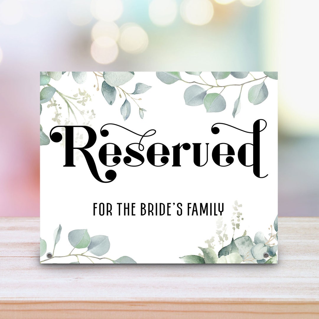 Reserved Table Event Sign Personalized 8x10 Metal Sign Art Deco Style ...