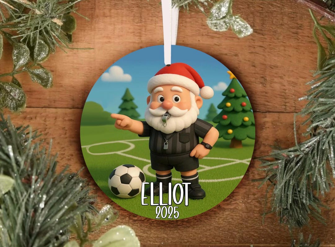 Soccer Referee Christmas Ornament – Personalized Santa Sports Official Gift - Etsy