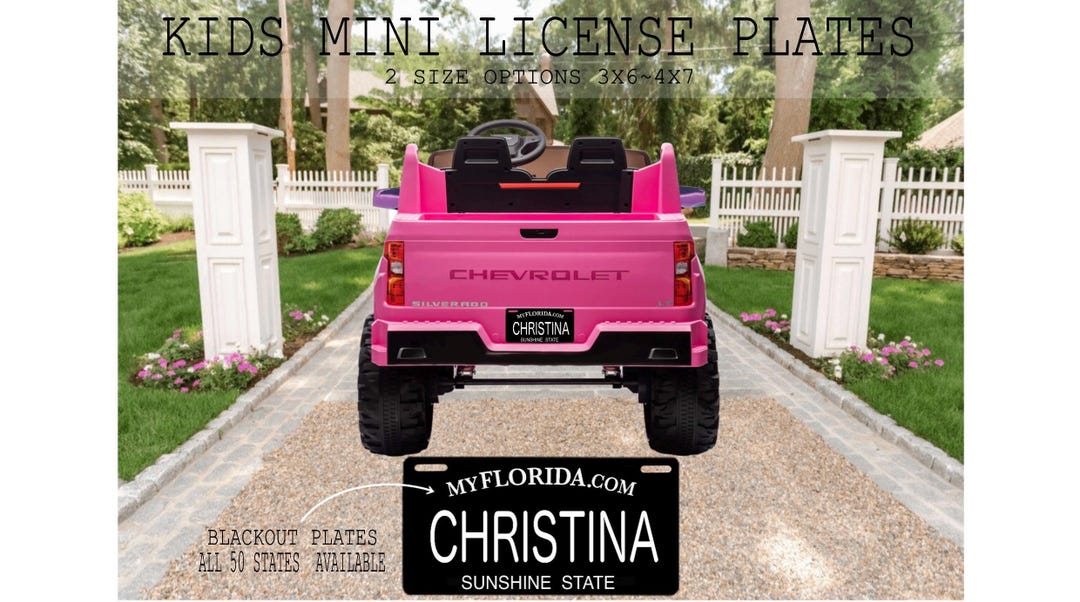 Personalized State Mini License Plate, Kids License Plate, Custom ...