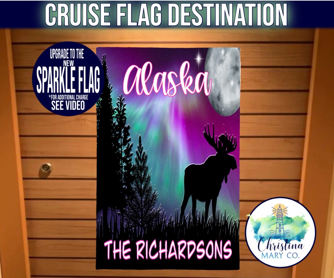 Cruise Magnet Alaska Family Sign Banner Flag, Cruise Door Decoration ...