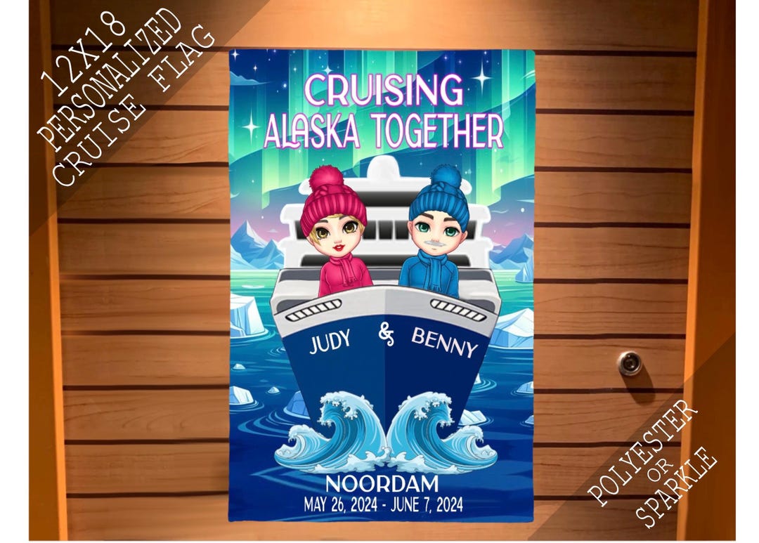 Cruise Door Magnet Alaska Couples Sign Banner, Cruise Door Decoration ...