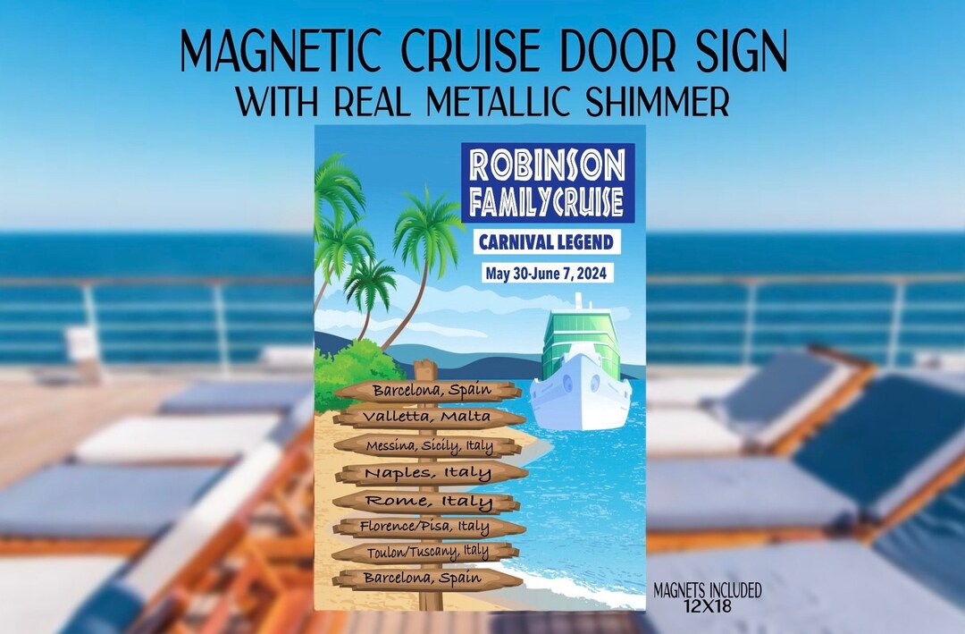 Cruise Magnet Port Stop Cruise Banner Flag, Cruise Door Decoration ...