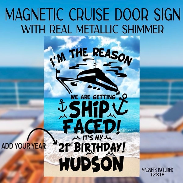 Cruise 21st Birthday Door Magnets - Etsy