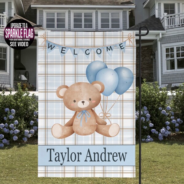 Baby Boy Garden Flag - Etsy