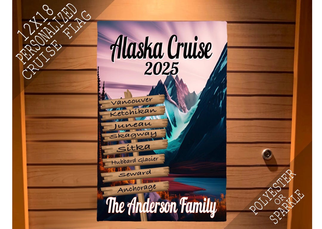 Alaska Family Cruise Magnet, Personalized Cruise Sign, Cruise Door ...