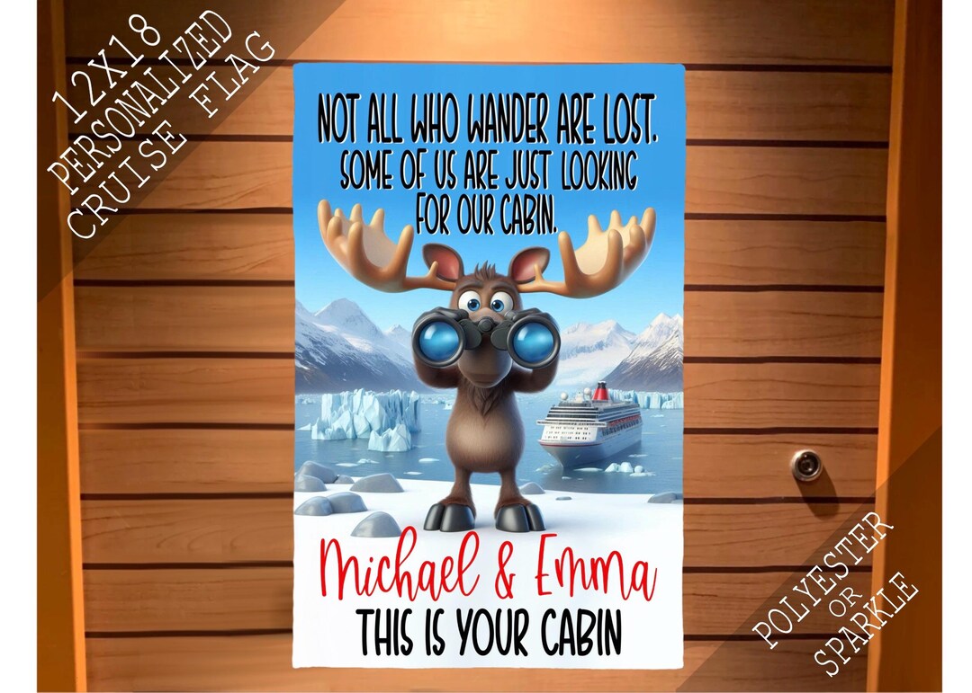 Alaska Cruise Magnet Flag , Moose Cruise Door, Alaska Cruise Sign ...