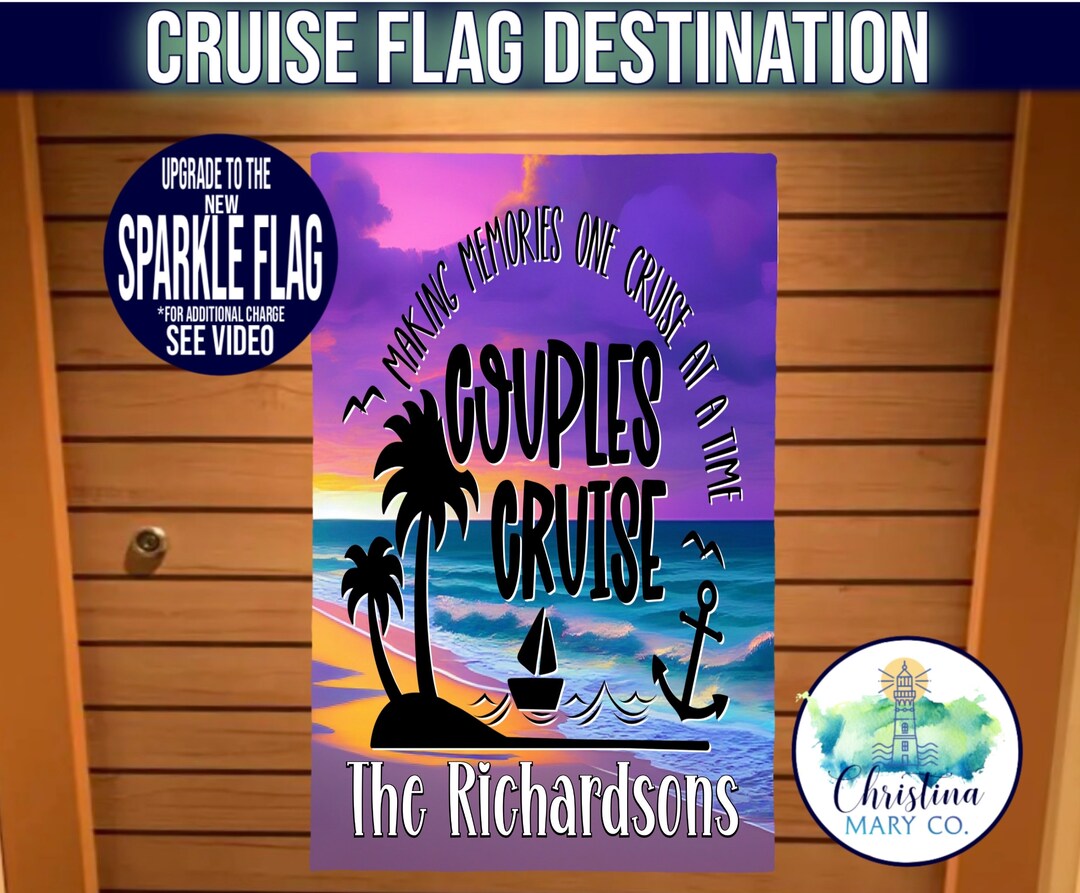 Cruise Magnet Couples Trip Sign Banner Flag, Cruise Door Decoration ...